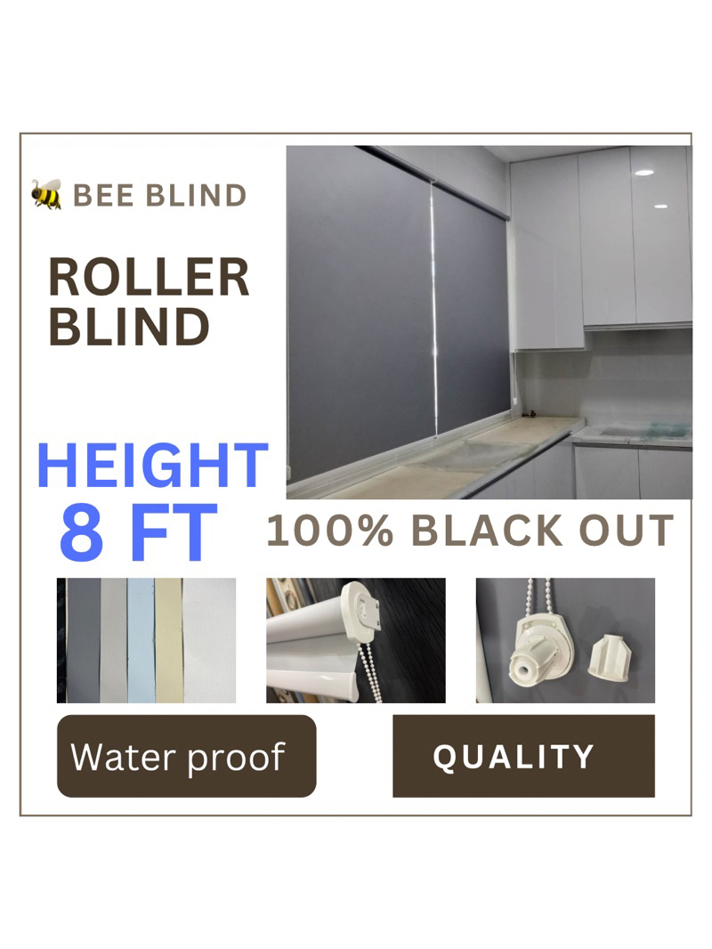 🐝Bee blind/Roller blind/blackout roller blind/quality roller blind/8ft height | Shopee Malaysia
