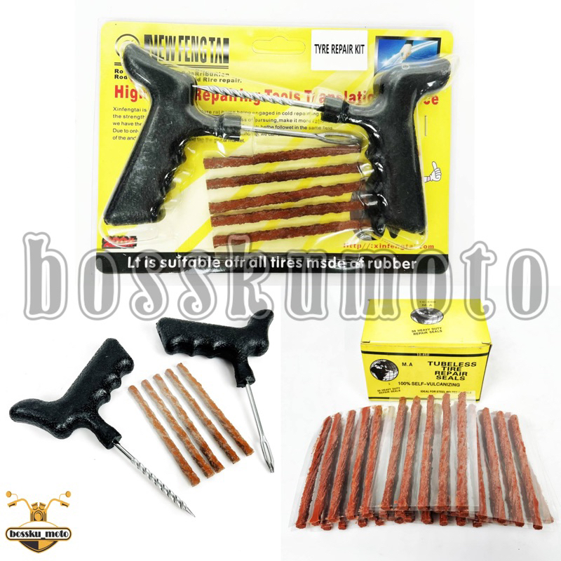 TYRE SEAL WITH HOLE PUNCTURE TIRE REPAIR KIT TUBELESS PLUG SEAL PATCH ...