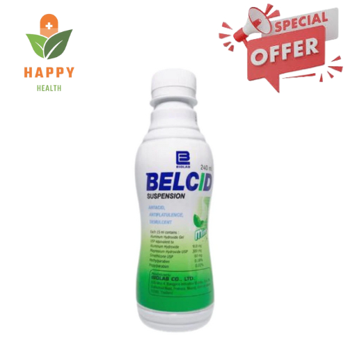 [ Exp 6/2027 ] BELCID SUSPENSION ANTACID FOR GASTRIC 240ML - For Relief ...