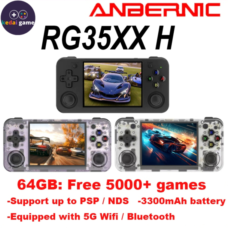 Cheapest Anbernic RG35XX H Retro PSP Gameboy Handheld Console , Support HDMI TV 5G WiFi ...