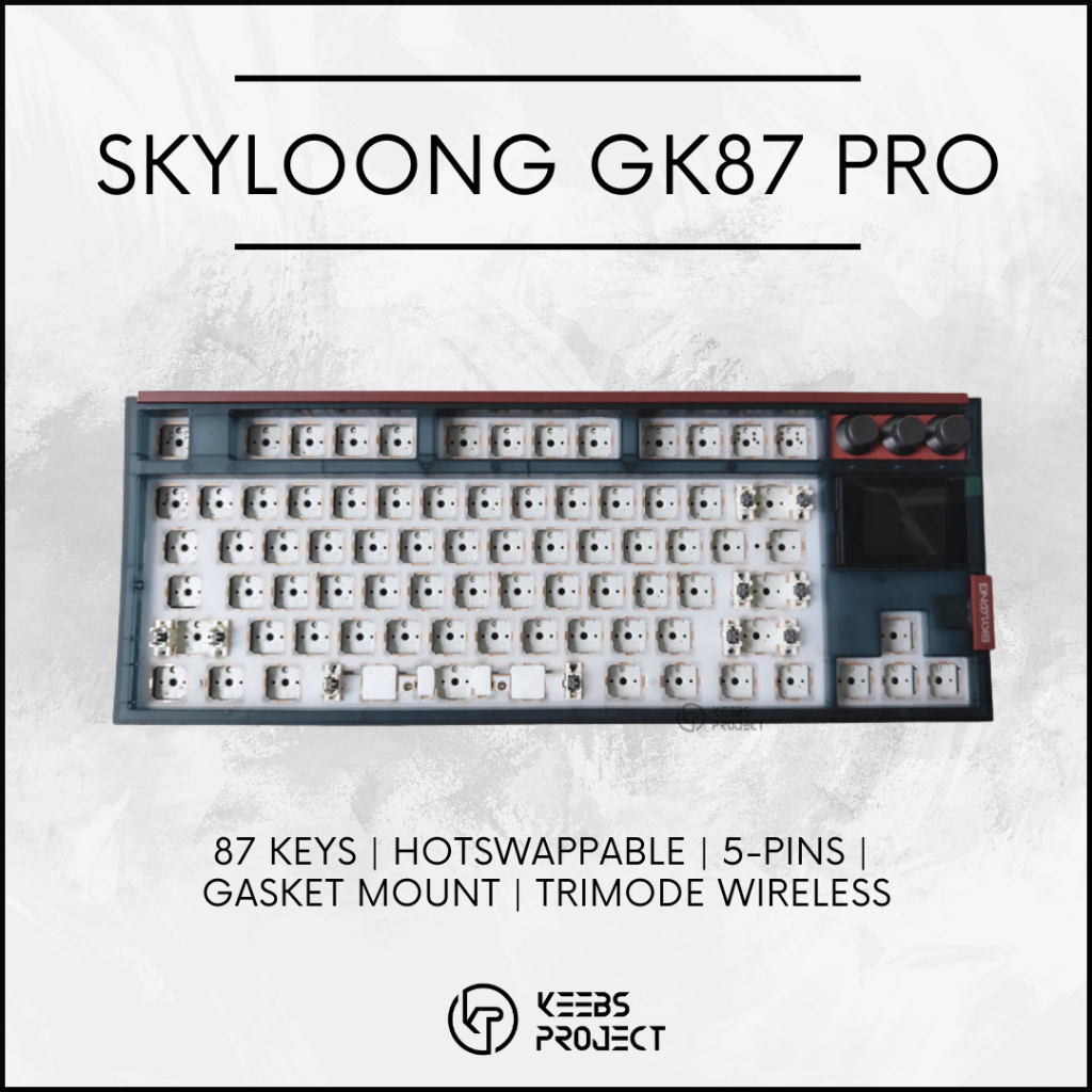 SKYLOONG GK87 Pro with Knob LCD Screen 87Keys Mechanical Keyboard ...
