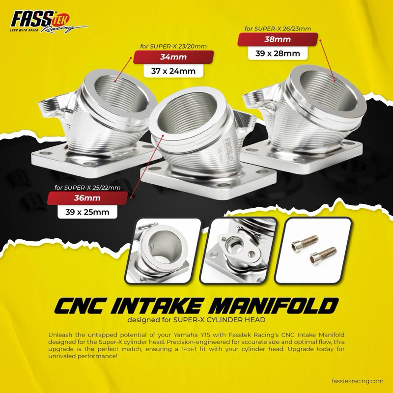 FASSTEK RACING CNC INTAKE MANIFOLD - YAMAHA Y15ZR | Shopee Malaysia