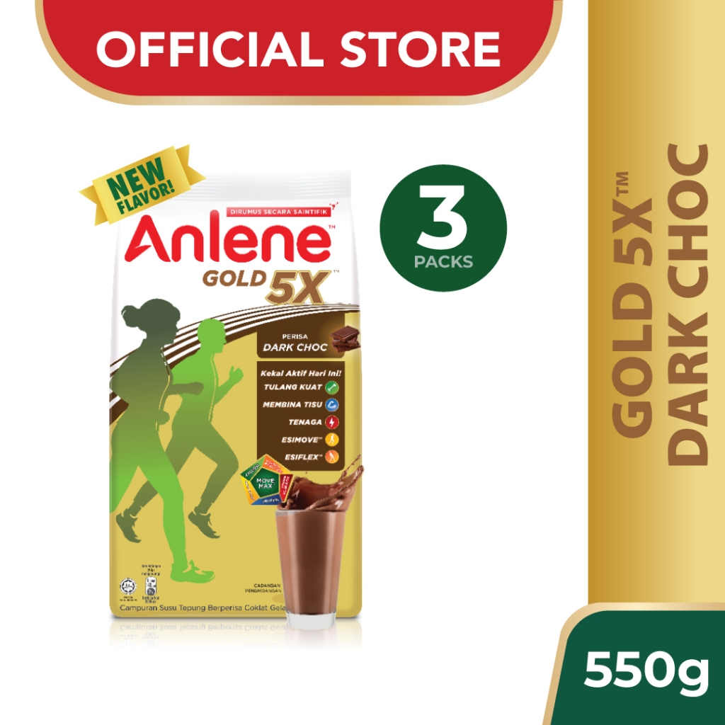 ANLENE Gold 5X High Calcium High Protein Dark Choc Milk Powder Susu ...