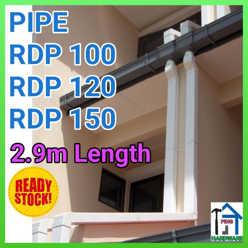 [SELL BY 2.9MTR LENGTH] UPVC RDP 100 / RDP 120 / RDP 150 Rectangular ...