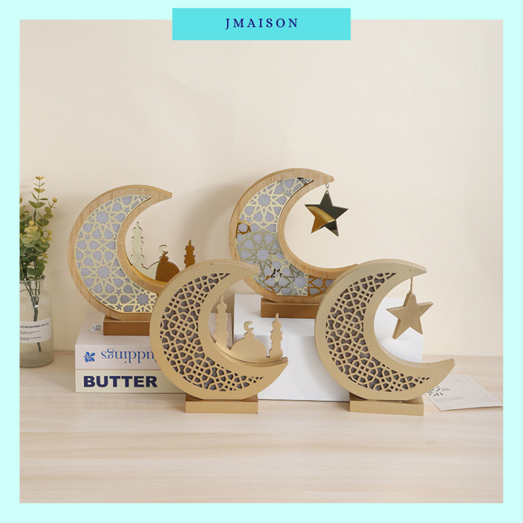 JMAISON Raya Decoration 2024 Nordic Wooden Lighting Ramadhan Decoration ...