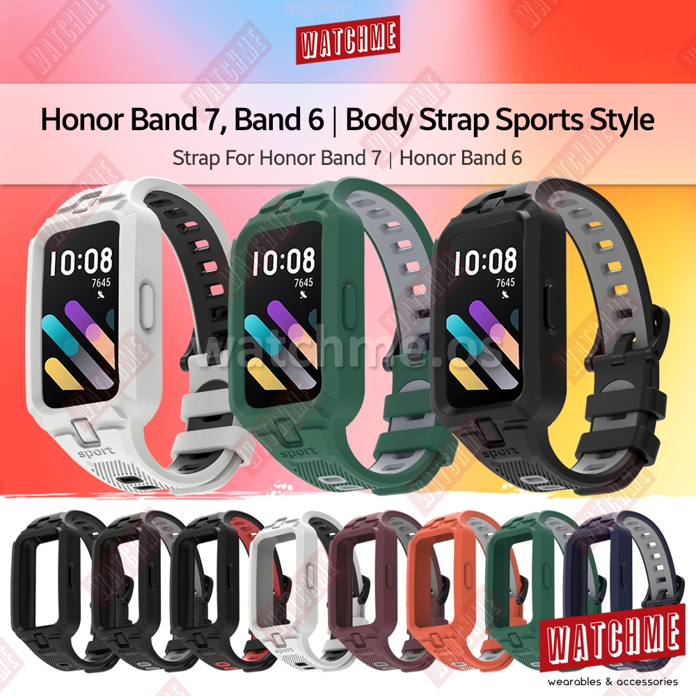 Honor Band 7, Band 6 Strap, Body Cover Strap Sports Style, 2in1 Full ...