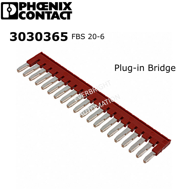 Phoenix Contact 3030365 FBS20-6 Jumper Plug in Bridge Link Bar Terminal ...