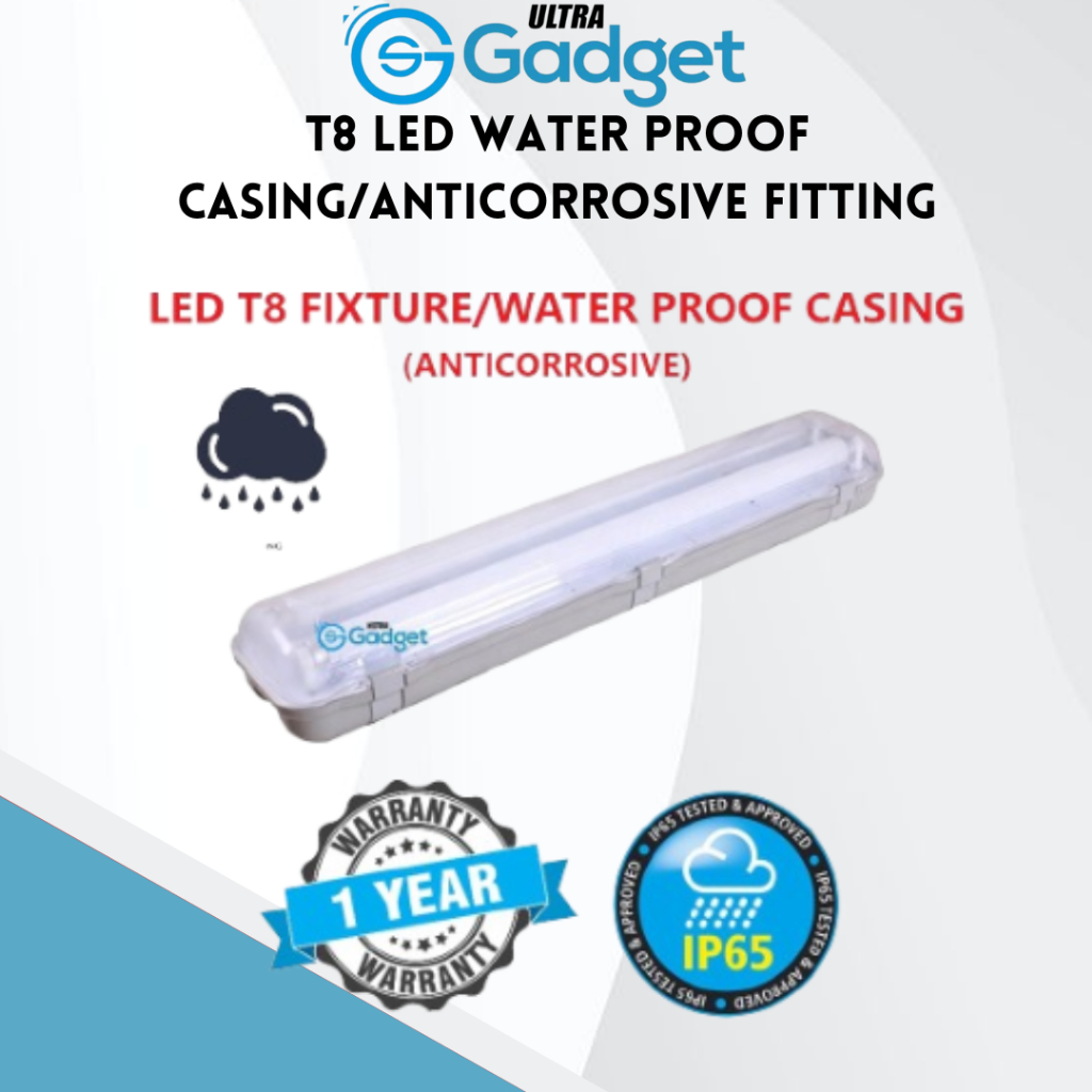 T8 LED WATER PROOF CASING/ANTICORROSIVE FITTING | Shopee Malaysia