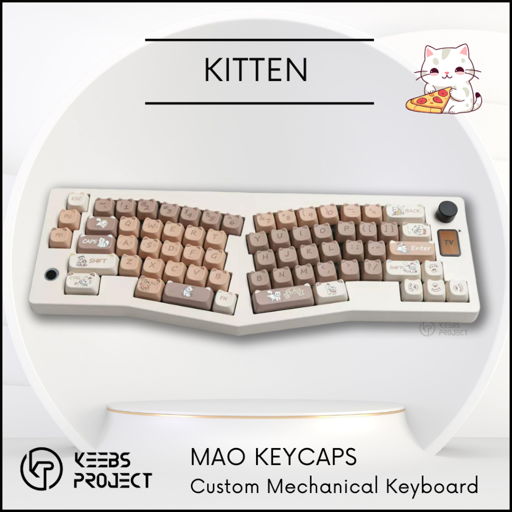 [READY STOCK] Kitten MAO Profile Cute Cat Ears Keycaps for Mechanical ...