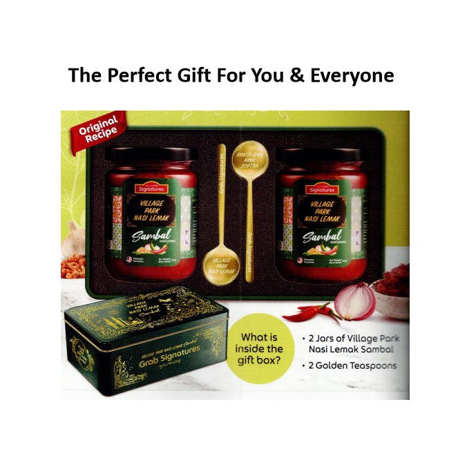 Village Park RTE Nasi Lemak Sambal 2x225g - Gift pack with FOC 2 Golden ...