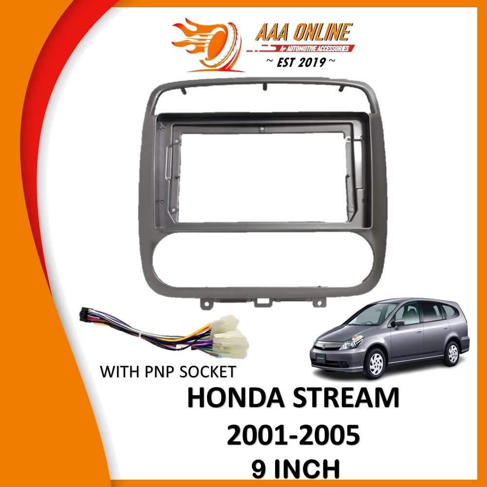Android Player Casing HONDA STREAM 9/10''-2001-2013-SILVER/GREY (With ...