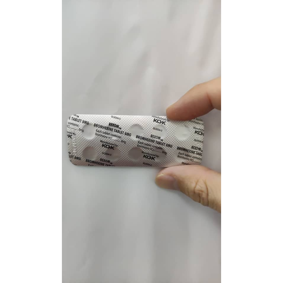 REXOM BROMHEXINE 8MG TABLET 10'S | Shopee Malaysia