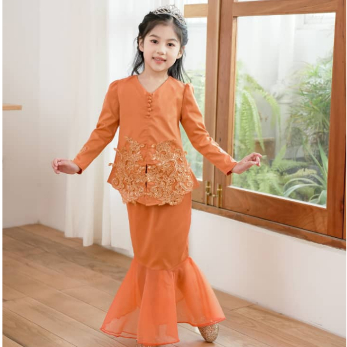 Muslimah Kebaya Budak Perempuan Baju Raya 2024 Viral Sedondon Family ...