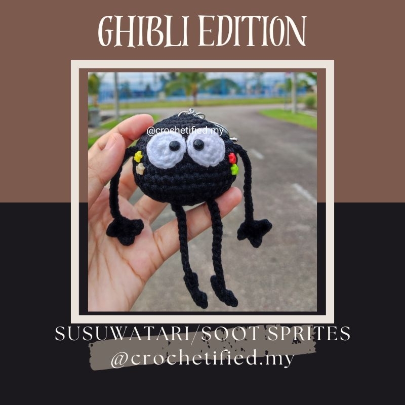 STUDIO GHIBLI crochet KEYCHAIN/susuwatari crochet keychain | Shopee ...