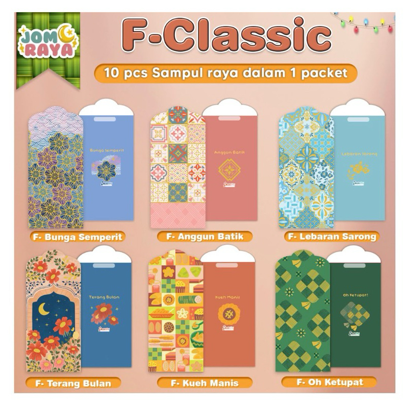 60pcs / 6 Design Desklife Sampul Duit Raya Duit Exclusive Borong -(PKT ...
