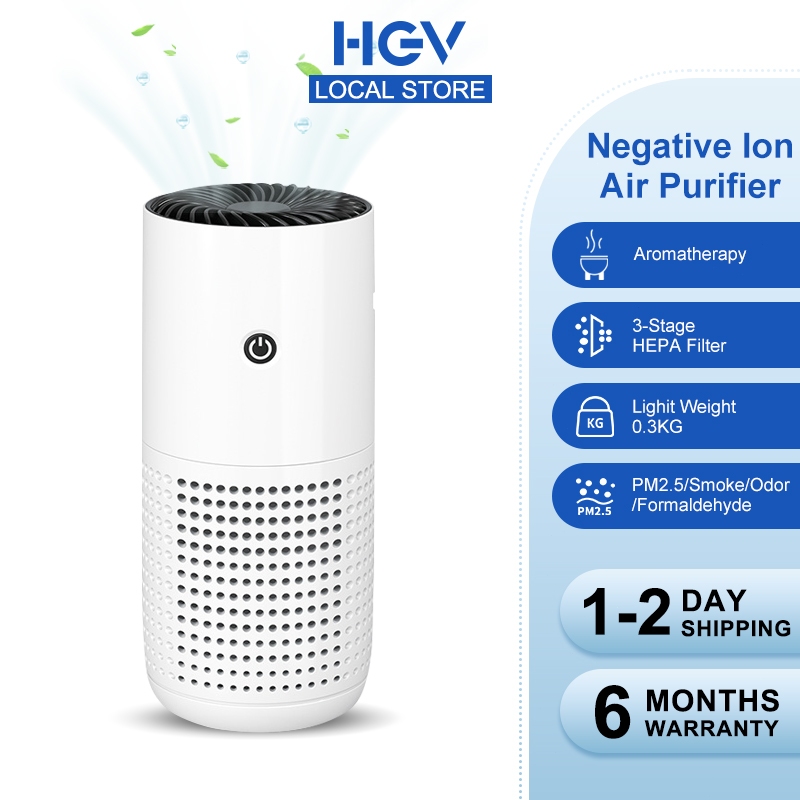 HGV E260 Smart Mini Air Purifier Effective HEPA Filter USB Rechargeable ...