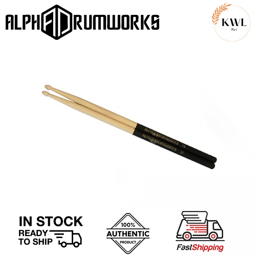 Alpha Drumworks AD-DS-5AHG 5A Natural American Hickory Drumsticks with ...