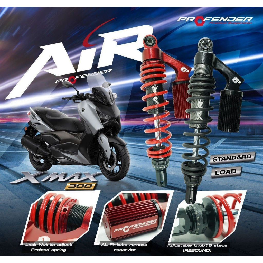 XMAX NVX NVX ORIGINAL PROFENDER AIR SERIES Absorber Suspension 350mm ...