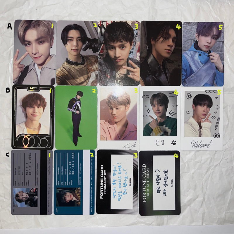 nct 127 wayv official photocard ｜taeil johnny xiaojun shataro sungchan ...