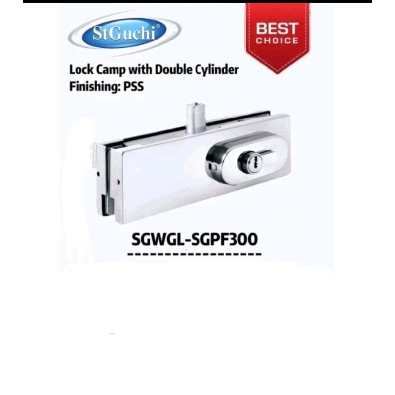 ST Guchi SGWGL SGPF 300 Lock Camp Double Cylinder/Tempered Glass Door ...