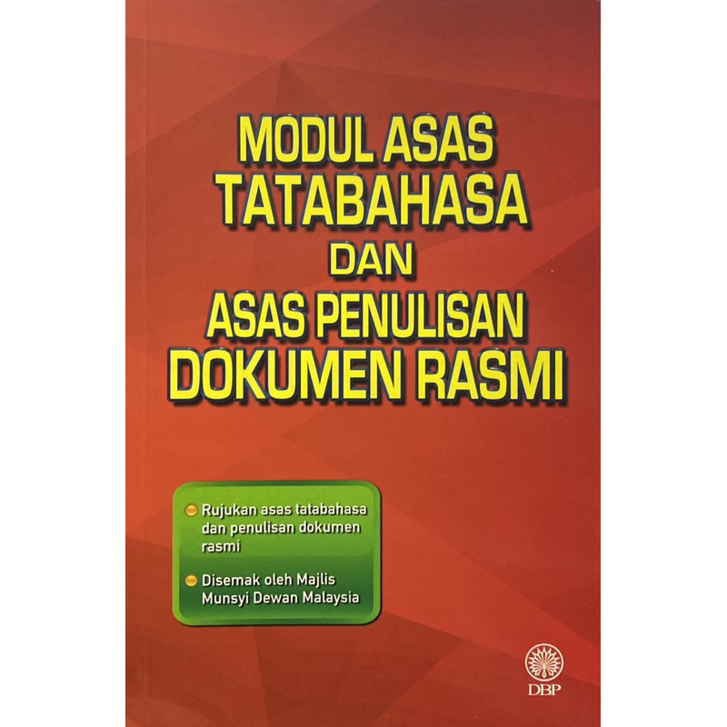 DBP: Modul Asas Tatabahasa Dan Asas Penulisan Dokumen Rasmi | Shopee ...