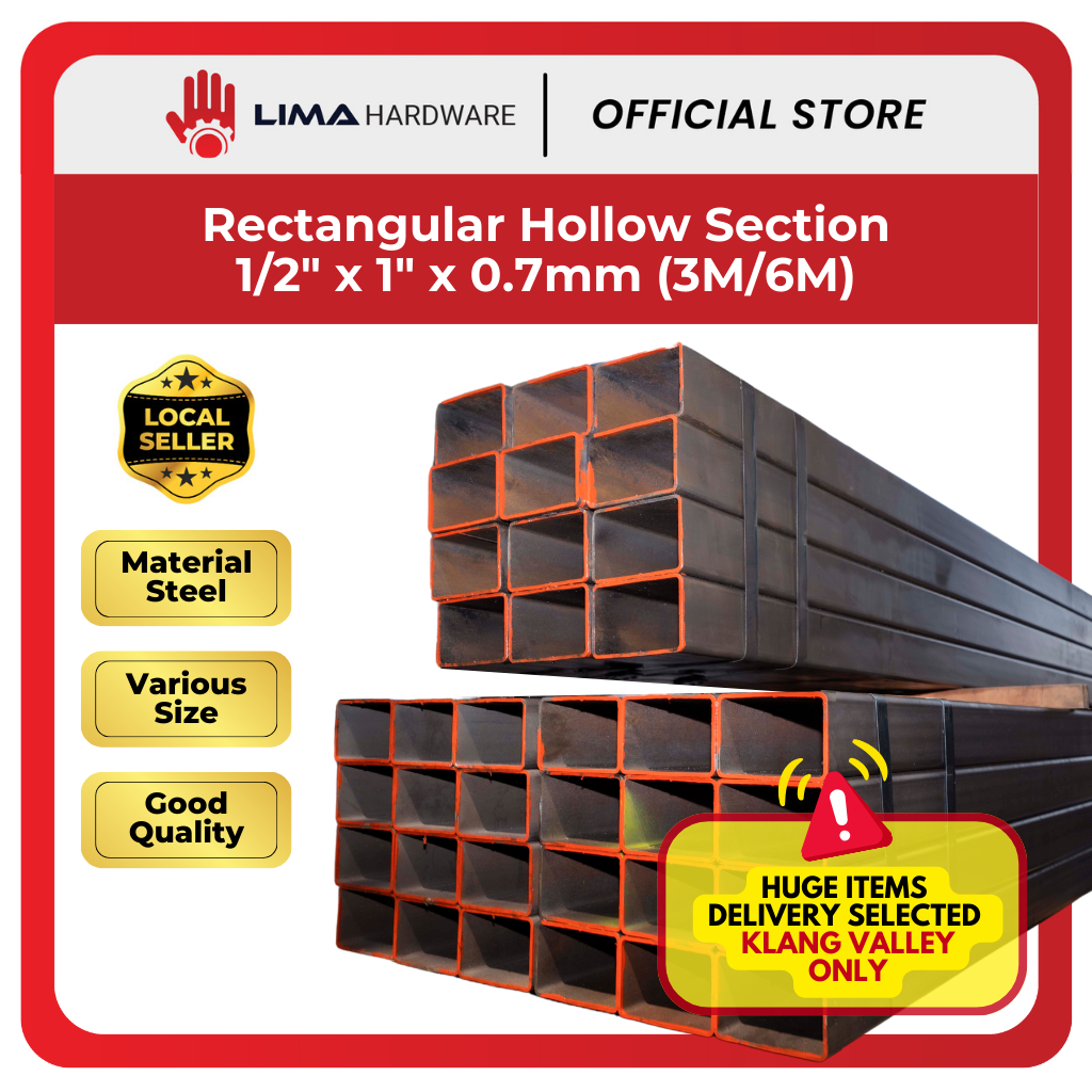3M/6M Rectangular Hollow Section, Bahagian Berongga Segiempat, Alat ...
