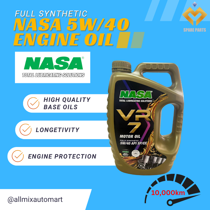 Unleash Unleaded Power: NASA VR7 5W-40 Full Synthetic Engine Oil ...