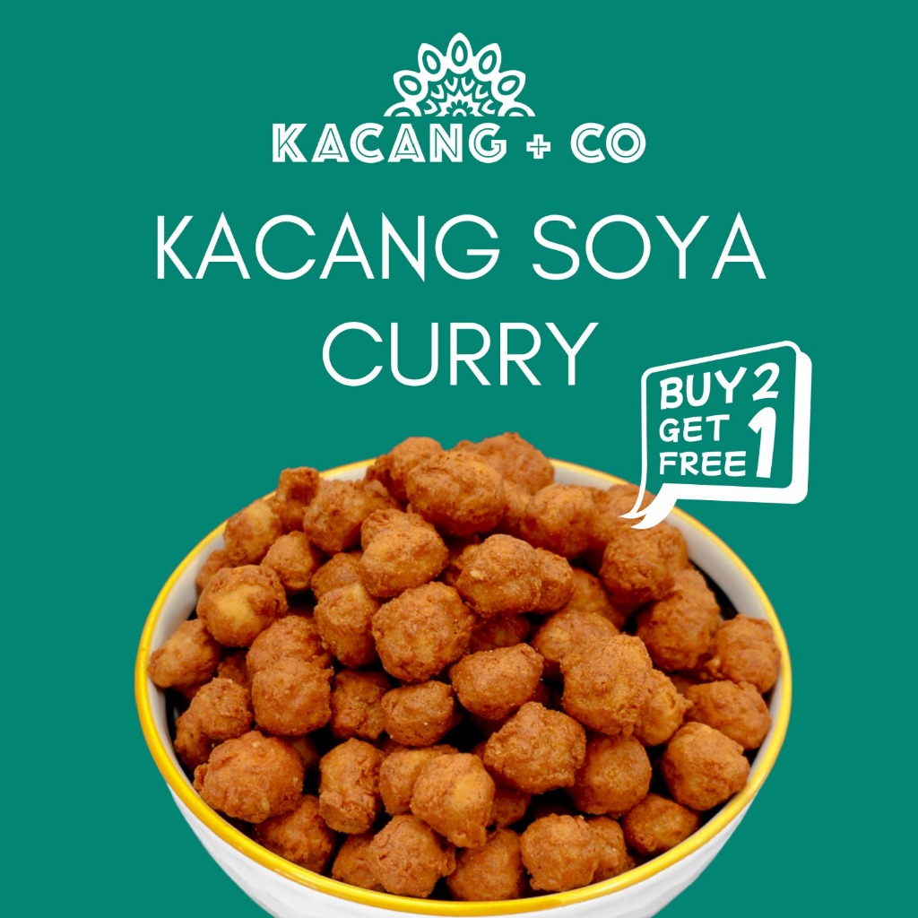 Kacang+CO Kacang Soya Curry | Curry Flavoured Soya Peanuts 咖喱豆 50G/160G/400G Local Malaysian ...