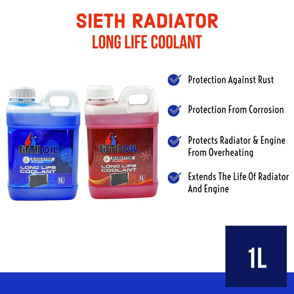 【100% ORIGINAL】SIETH RADIATOR LONG LIFE COOLANT (BIRU / MERAH) 1L ...