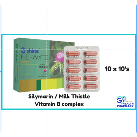 Shine Hepavite Forte 10x10's (Silymarin Milk Thistle B Complex ...