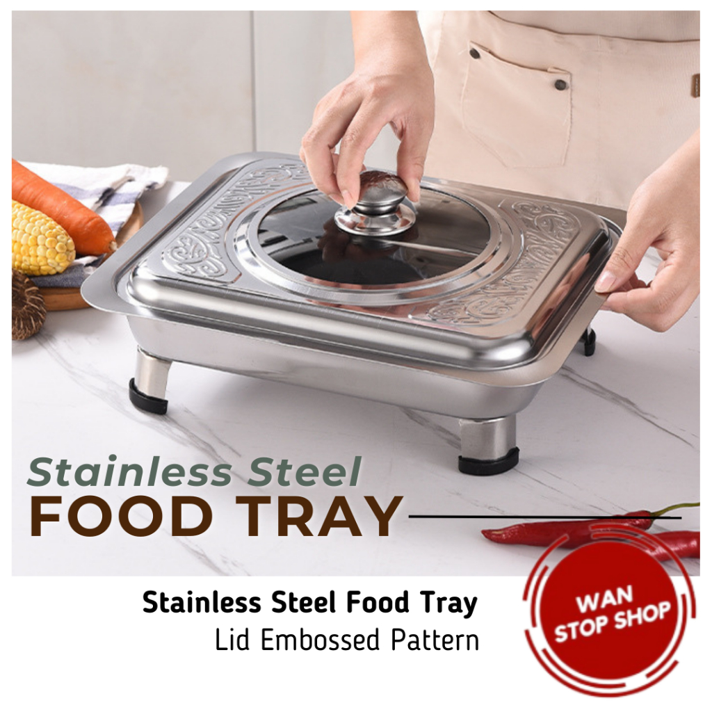 (27.5cm x 33.5cm) BUFFET TRAY SET (5 Set)/ SERVING TRAY /FOOD PAN ...