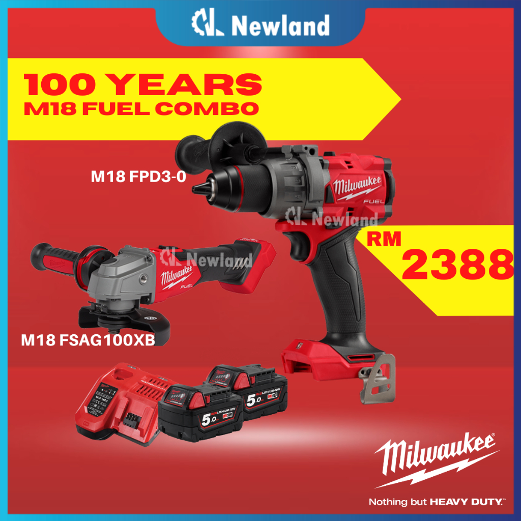 Milwaukee M18 Combo / Milwaukee M18 100 Years Combo | Shopee Malaysia