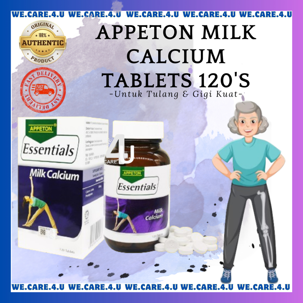~APPETON MILK CALCIUM TABLETS 120's [ UNTUK TULANG DAN GIGI KUAT ...