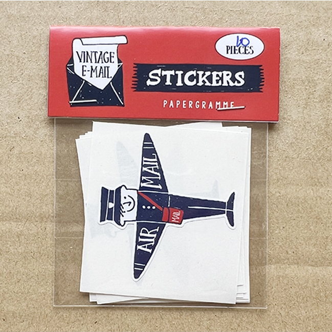 Vintage Email Stickers - Air Mail Man (10pcs) | Shopee Malaysia