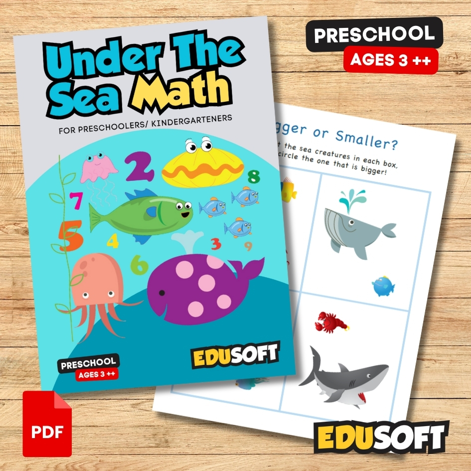 [ Soft Copy/ PDF ] Under The Sea Math For Preschoolers | Kindergarten ...