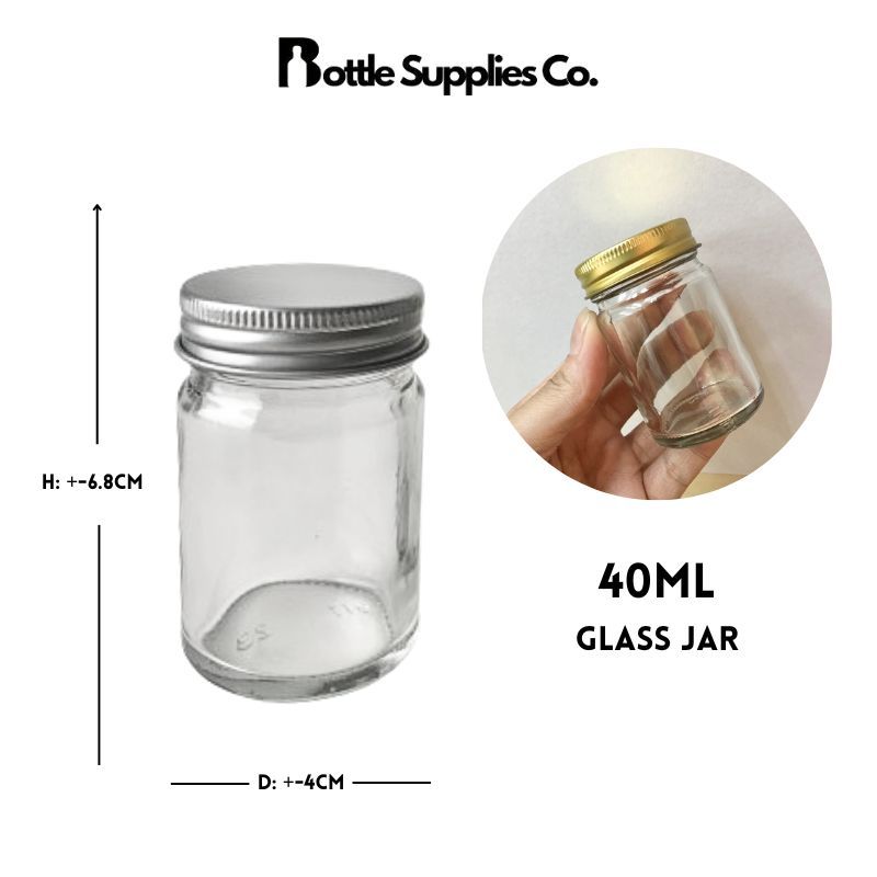 40ml Straight Body Glass Jar/ Mini Glass bottle for Homemade Bird nest ...