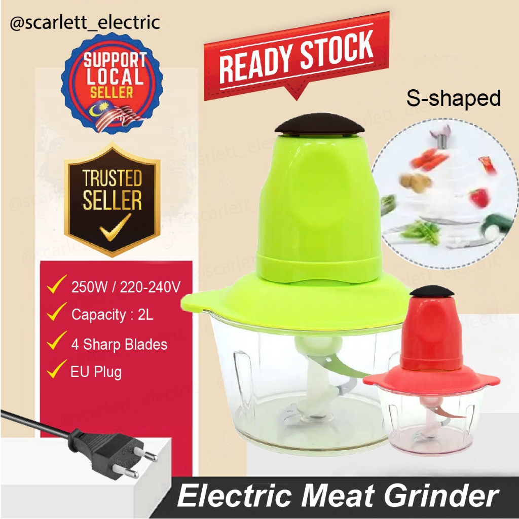 250W 2L Capacity Electric Meat Grinder Food Mincer Vegetables Chopper ...
