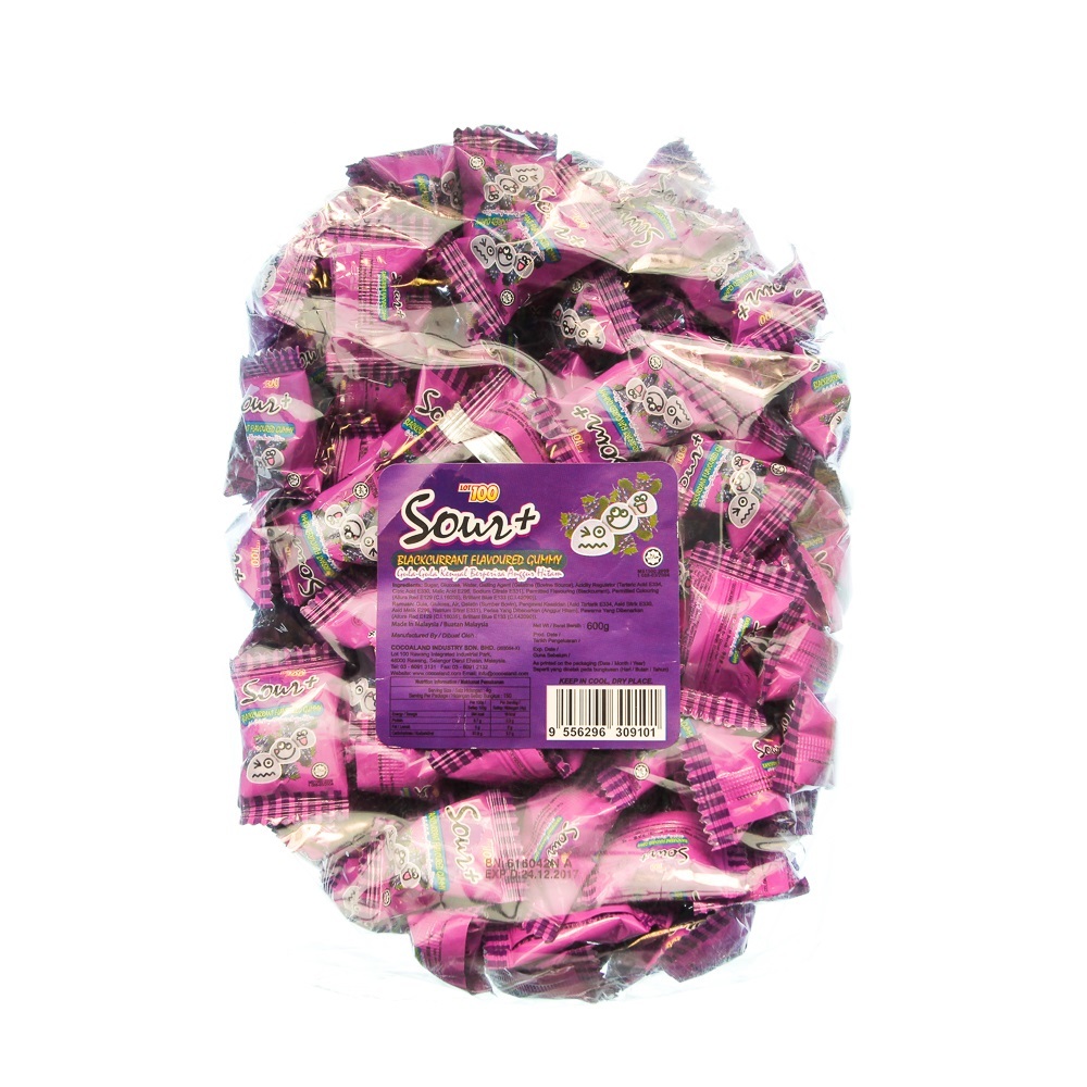 LOT 100 SOUR+ ASSORTED FLAVOR GUMMY 600G | Shopee Malaysia