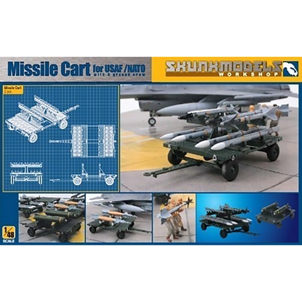 Skunkmodels SW-48004 Missile Cart For USAF/NATO with 3 ground crews ...