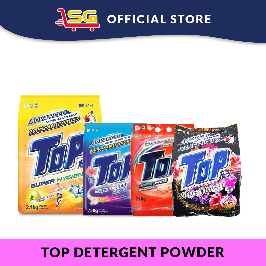 SG | TOP Detergent Powder Super Hygienic/ Super Colou/ Super White ...