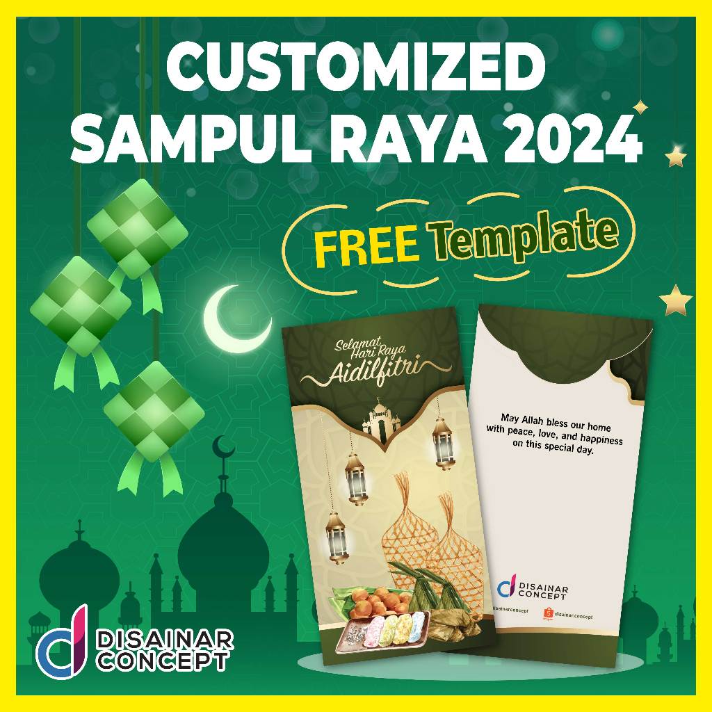 PERCUMA DESIGN - 2024 - Custom Cetak Sampul Duit Raya - FREE add logo ...
