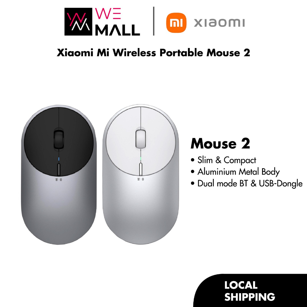 Xiaomi Mi Wireless Portable Mouse 2 Bluetooth 2.4G Aluminum Mouse ...