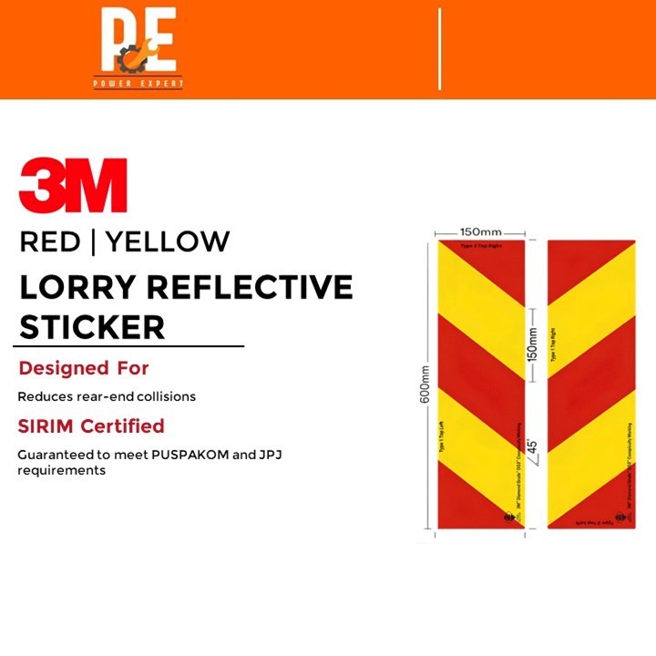 [100% ORIGINAL] 3M DIAMOND GRADE LORRY HORIZONTAL REFLECTIV LABLE ...