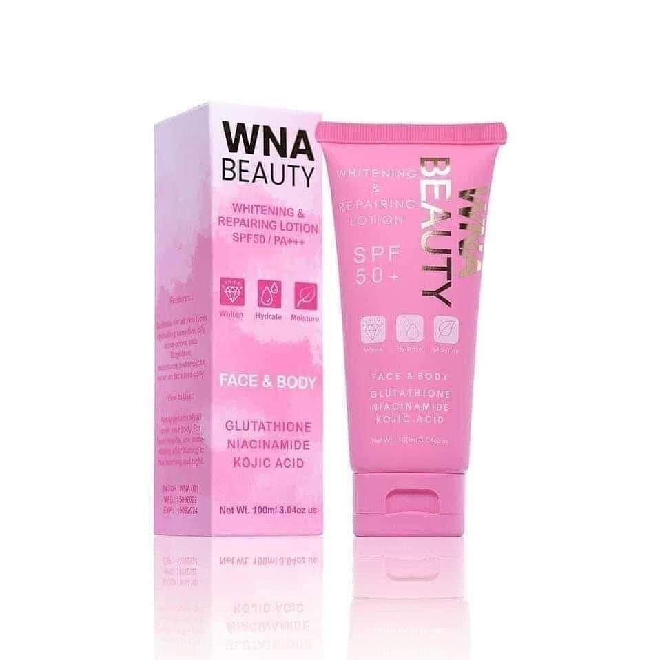 WNA BEAUTY WHITENING REPAIRING LOTION FACE & BODY SPF50/PA+++ | Shopee ...