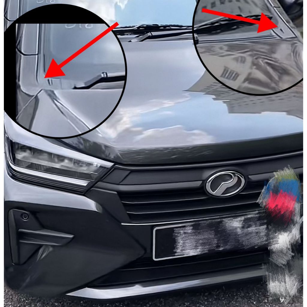 ORIGINAL PERODUA AXIA 2023 GRILLE WIPER SIDE COVER SIDE SEAL WIPER ...