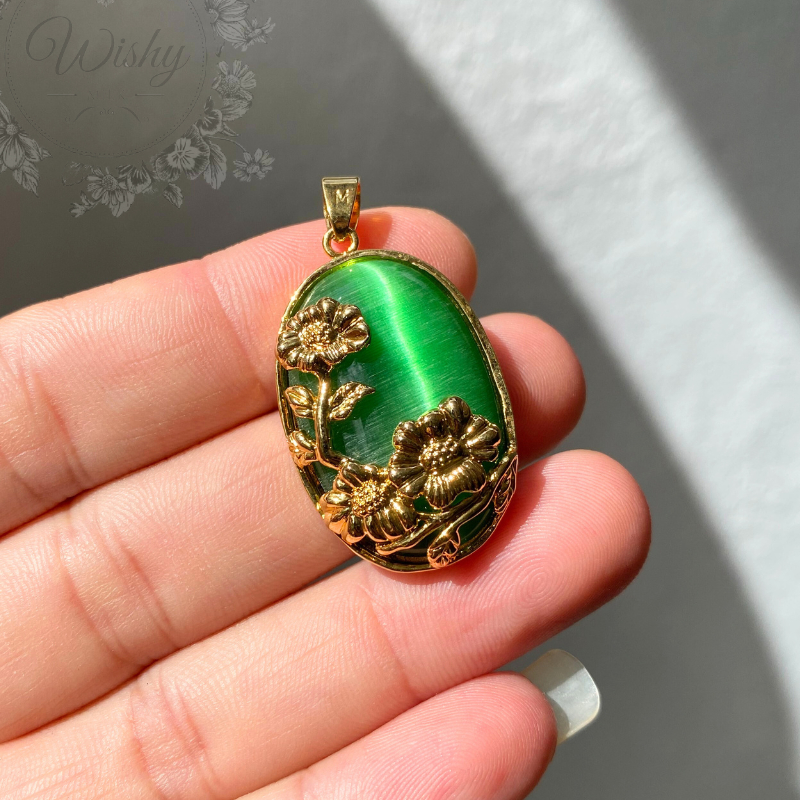 Loket Emas Suasa Batu Zircon Jade Gold Plated Jade Zirconia Stone ...
