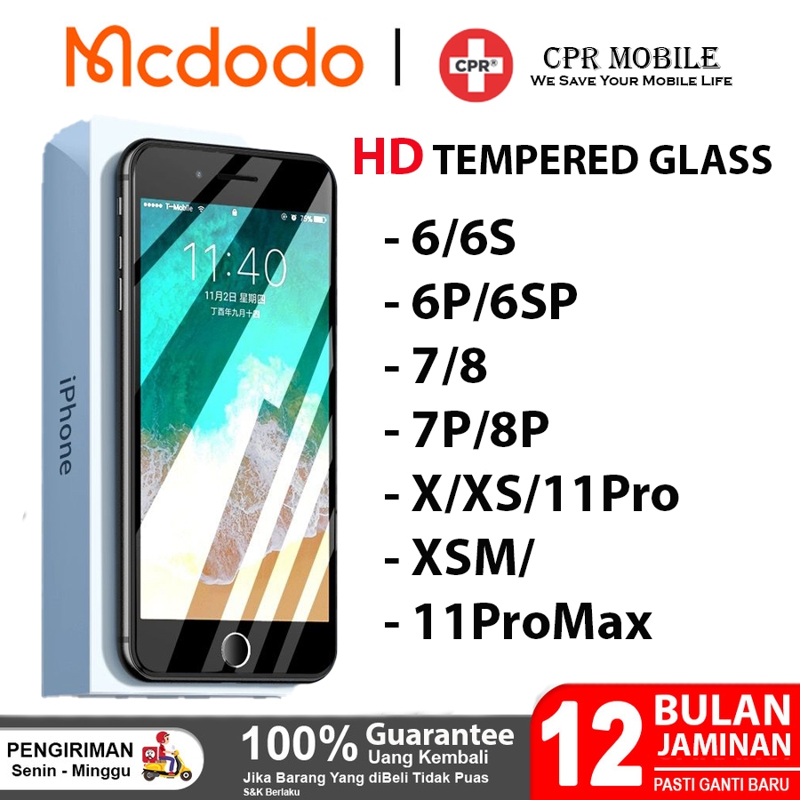 Tempered Glass Clear HD 2.5D 9H Compatible 6/6P/6S/6SP/7/7P/8/8P/X/XSMAX | Shopee Malaysia