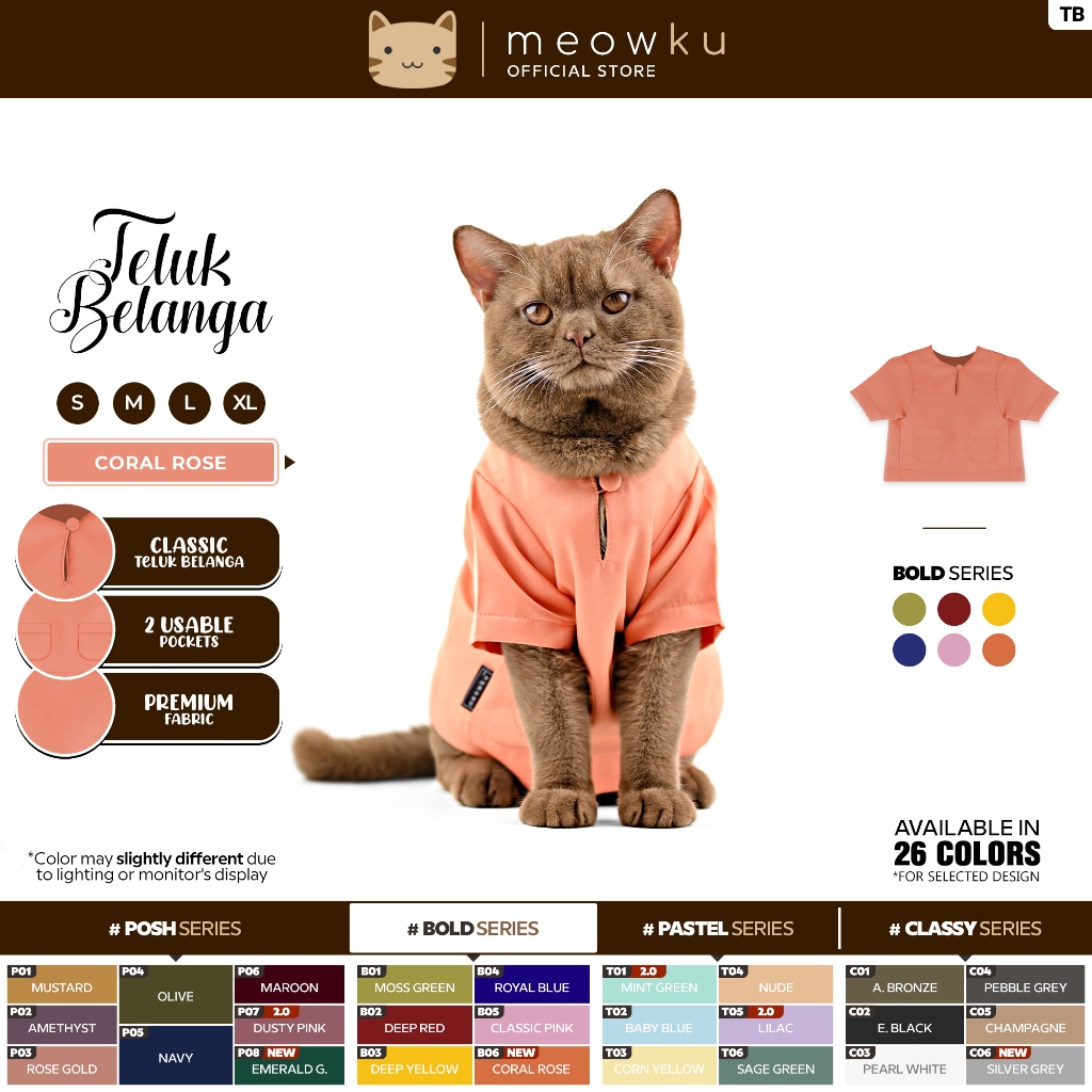 MEOWKU Teluk Belanga (Baju Raya Kucing) - Bold Series | Shopee Malaysia