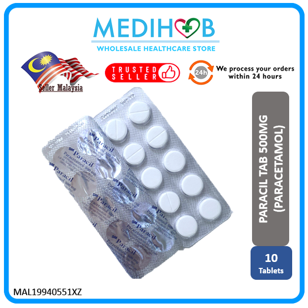PARACIL (Paracetamol) 500mg 10 tablets | Shopee Malaysia