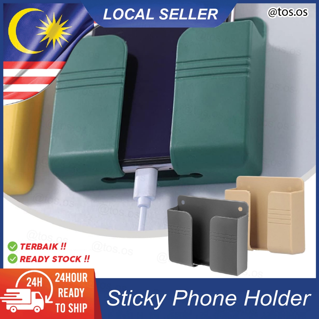 Wall Mounted Universal Mobile Phone Holder Stand Charging Storage Box ...